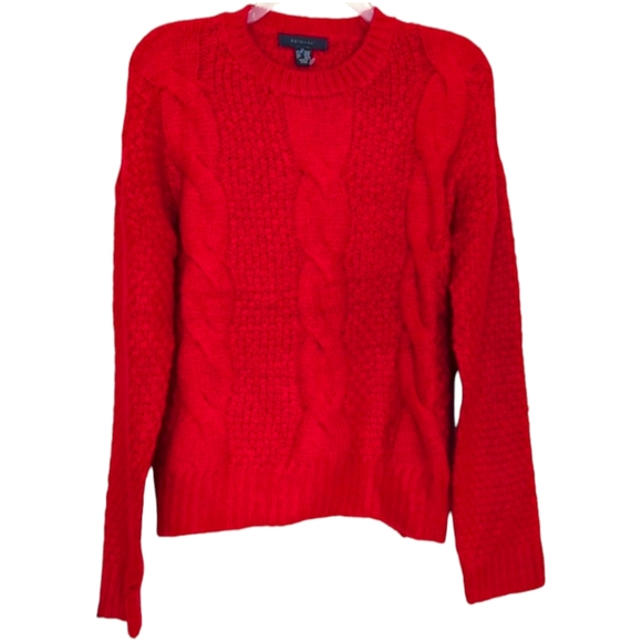 Primark | Sweaters | New Primark Spain Red Cabeled Sweater | Poshmark
